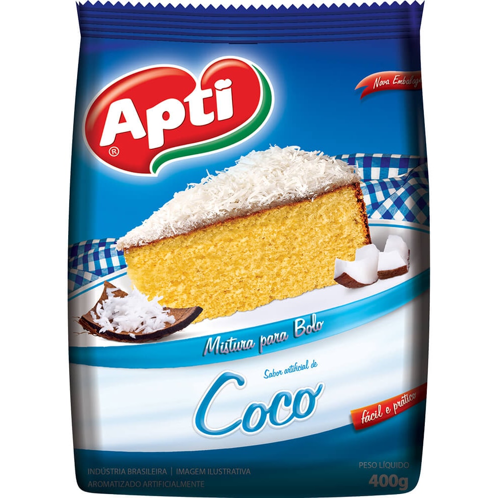 Mistura de Bolo Apti Pronta Sabor Coco 400g - Destro