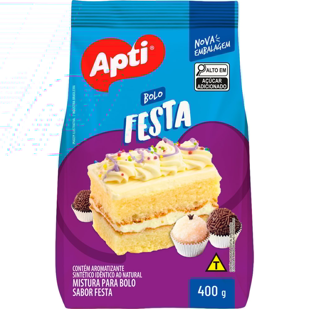 Mistura de Bolo Apti Pronta Sabor Festa 400g - Destro