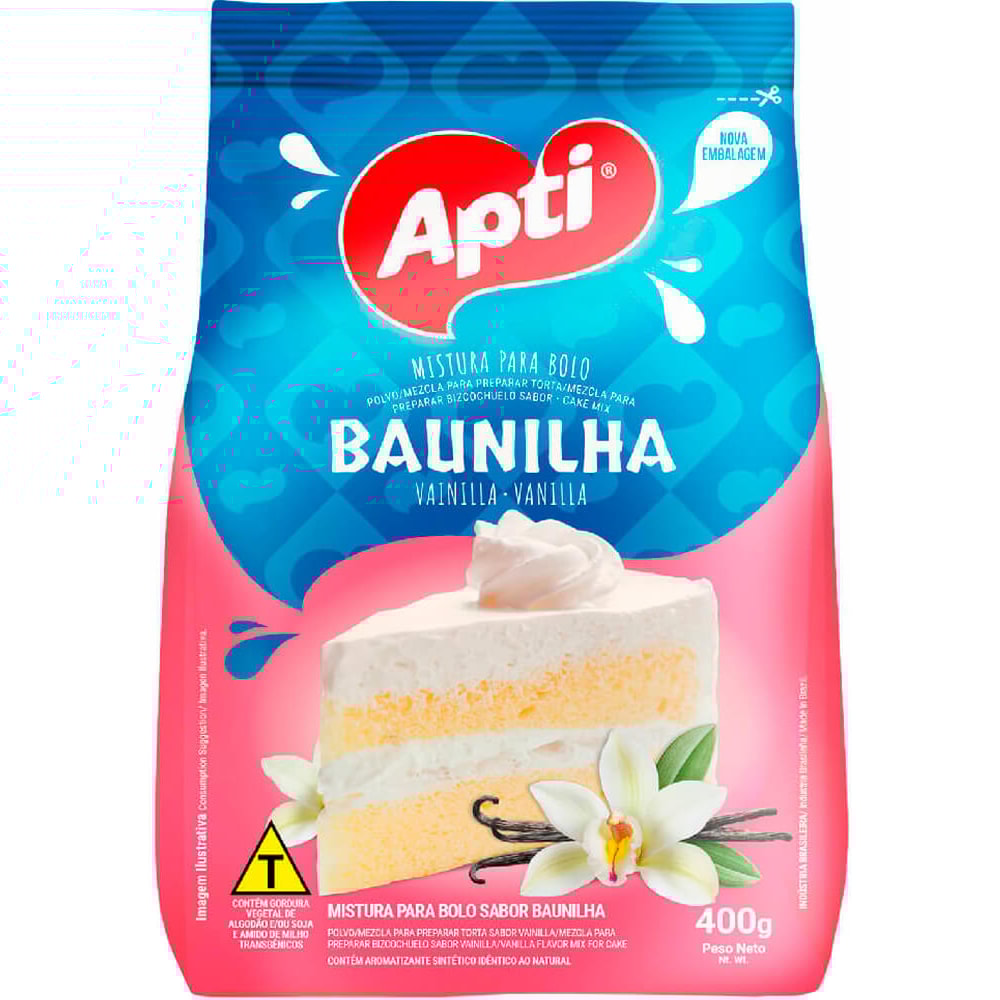 Mistura para Bolo de Baunilha Apti 400g - Destro