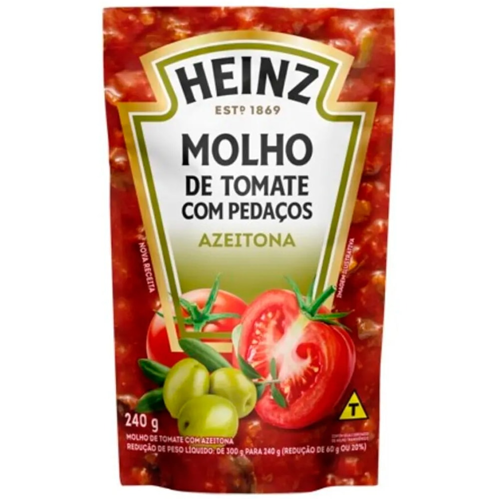 Molho de Tomate Heinz Azeitona Sachet 240g - Destro