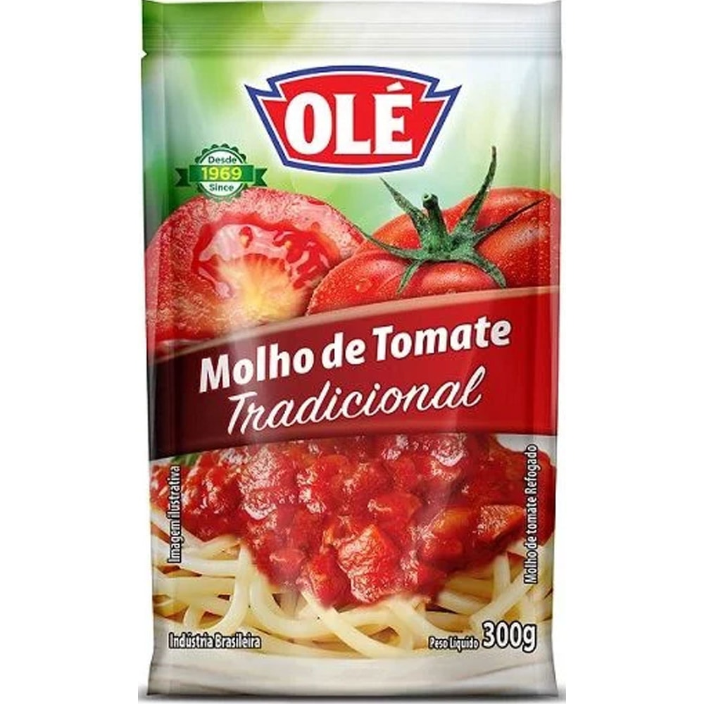 Molho de Tomate Ole Tradicional Sachet 300g - Destro