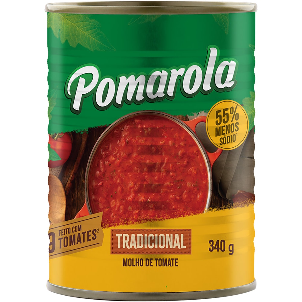 Molho de Tomate Pomarola Tradicional lata 340g - Destro