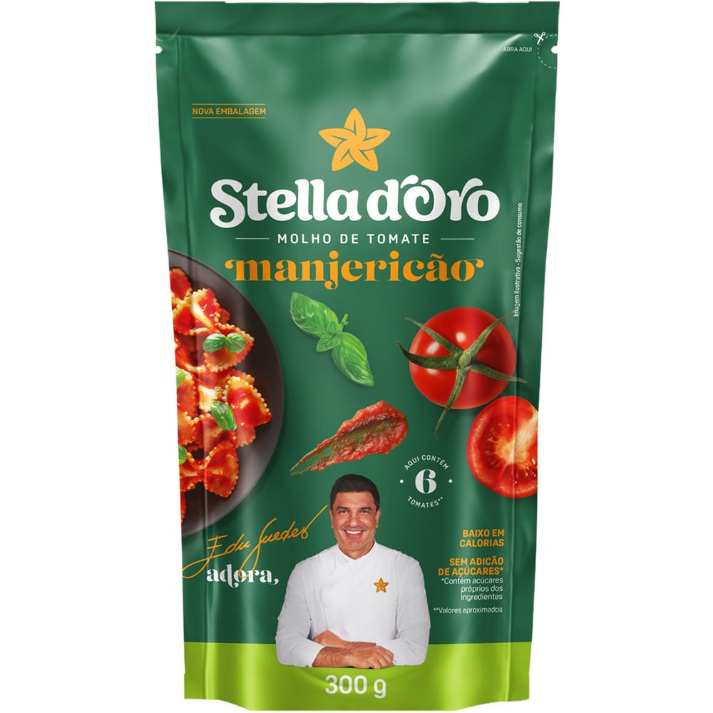 Molho de Tomate Stella D'Oro Manjericão Sachet 300g - Destro