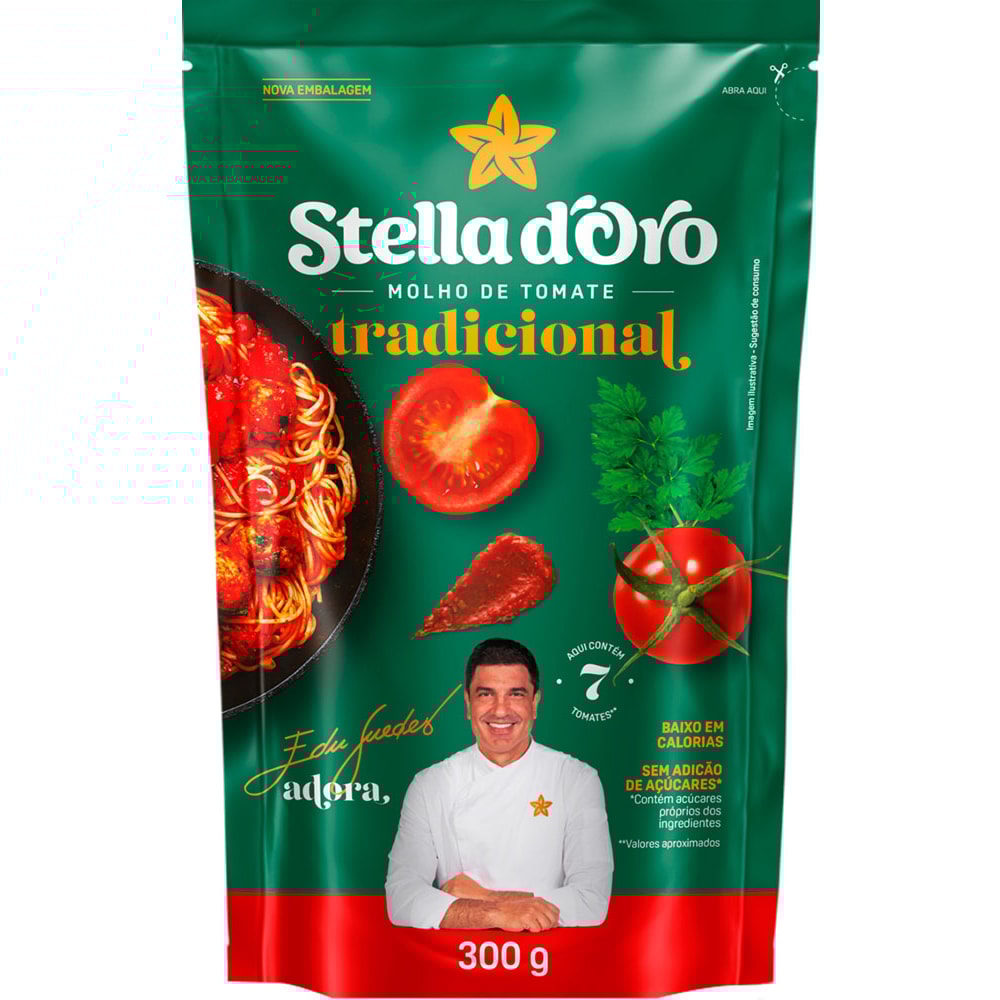 Molho de Tomate Stella D'Oro Tradicional Sachet 300g - Destro