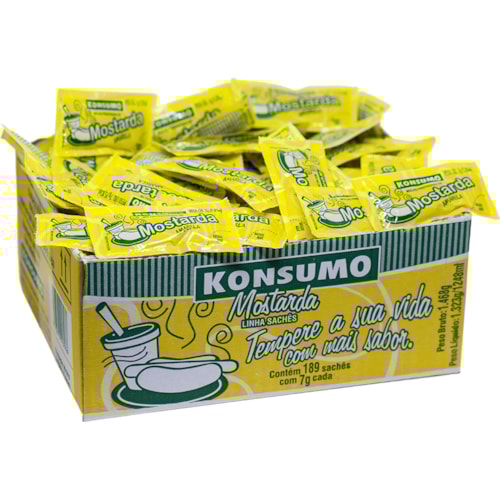 Mostarda Amarela Konsumo Sachê 189x7g - Destro