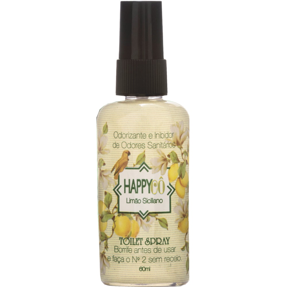 Odorizador Happy Co Sanitário Limão Siciliano 60ml - Destro