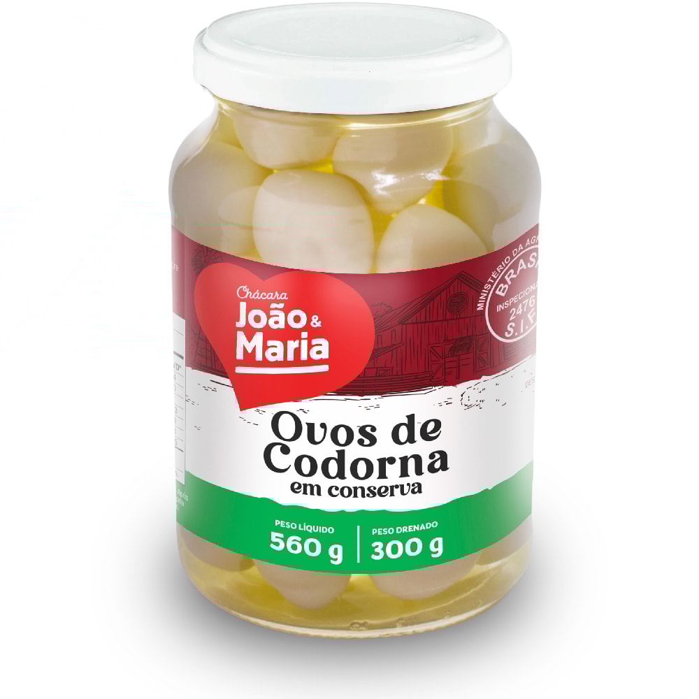 Ovo de Codorna em Conserva Chácara João e Maria 300 - Destro