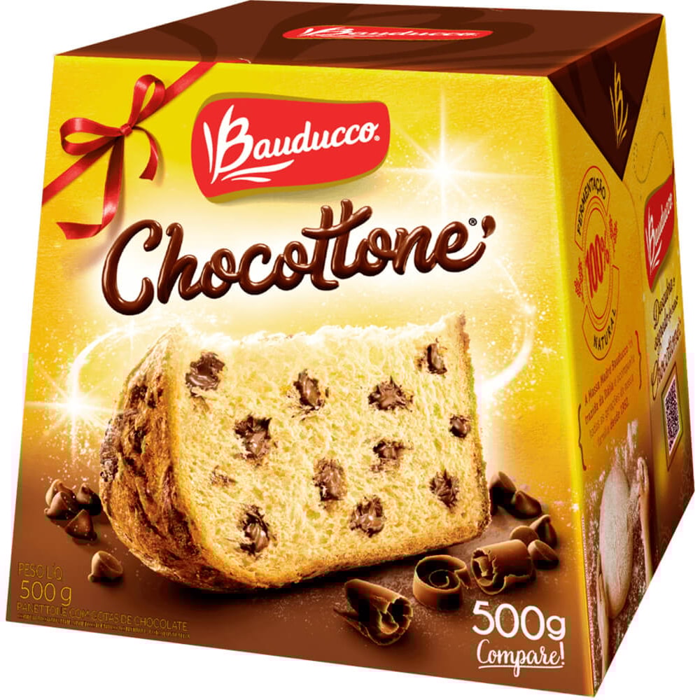 Panettone Bauducco com Gotas de Chocolate 500g - Destro
