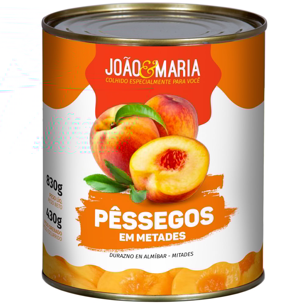 Pêssego em Metades João e Maria 430g - Destro
