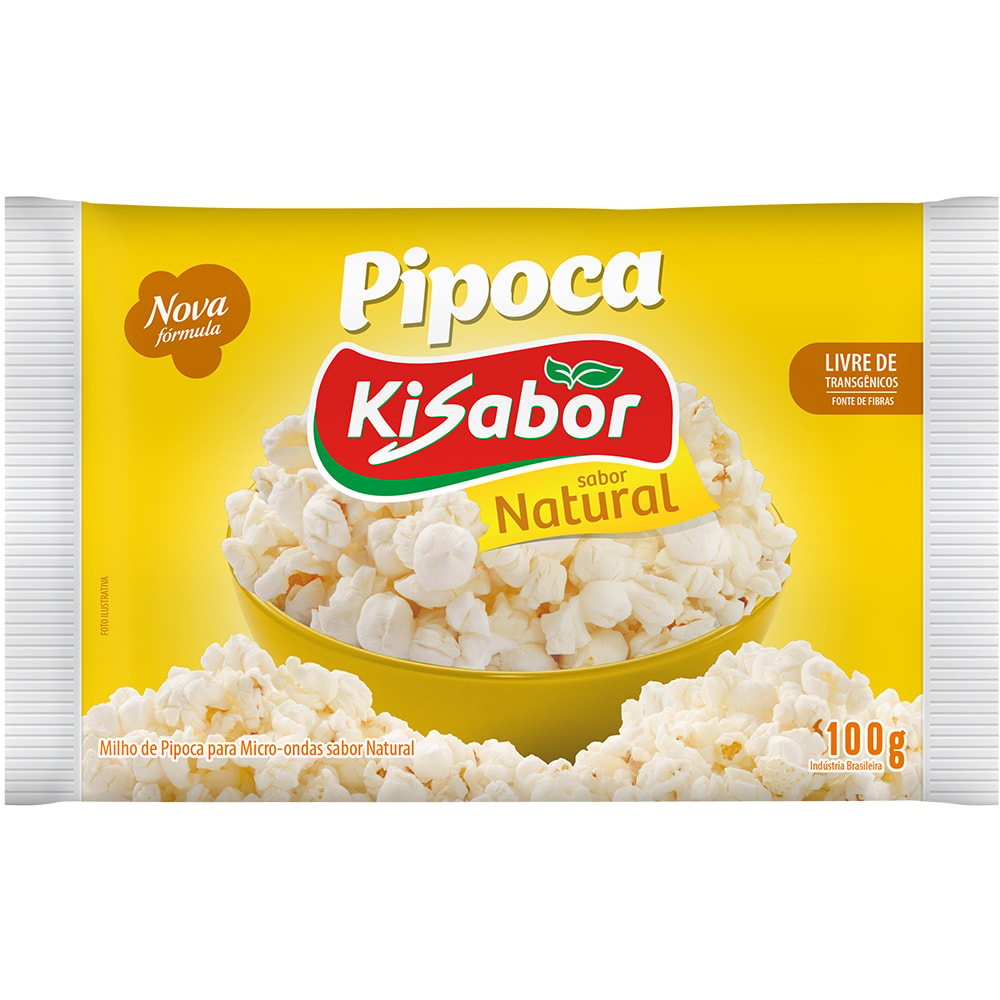 Pipoca Kisabor De Micro-ondas Natural 100g - Destro