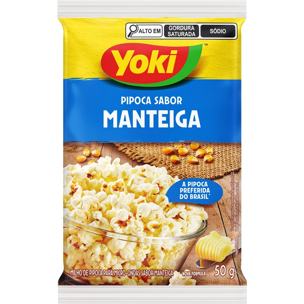 Pipoca para Microondas Yoki Manteiga 50g - Destro
