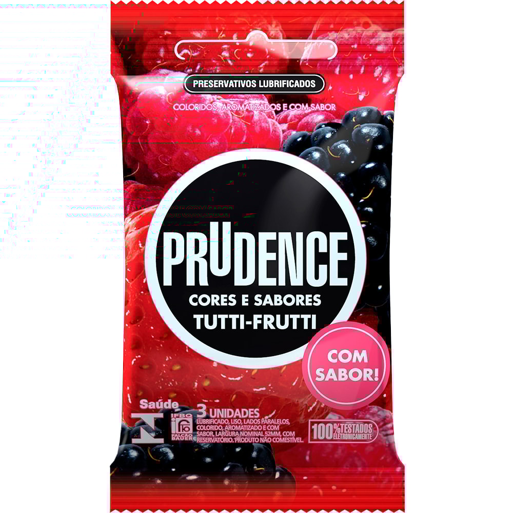 Preservativo Prudence Tutti Frutti 3 Unidades - Destro