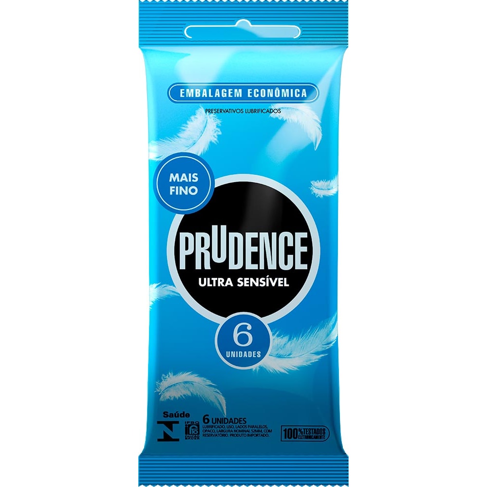 Preservativo Prudence Ultra Sensível 6 Unidades - Destro