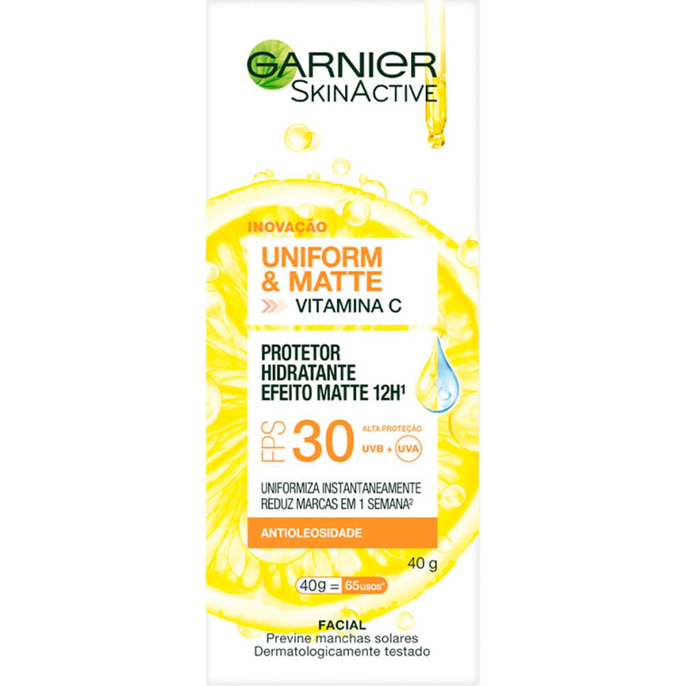 Protetor Solar Facial Garnier FPS30 Matte 12 Horas 40g - Destro