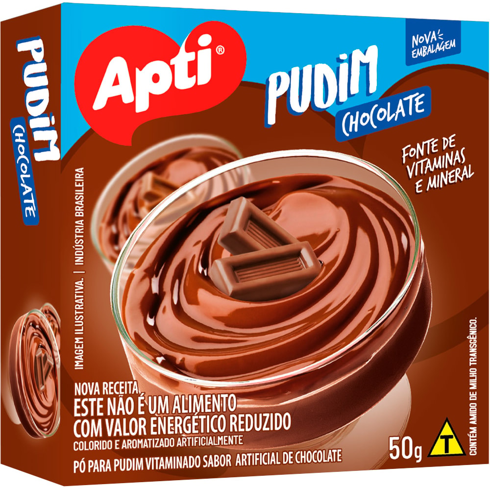 Pudim Apti Vitaminado Chocolate 50g - Destro
