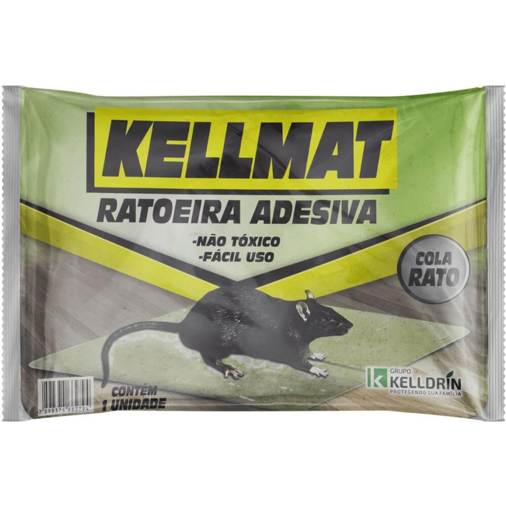 Ratoeira Kellmat Adesiva Inseticida Cola Rato - Destro