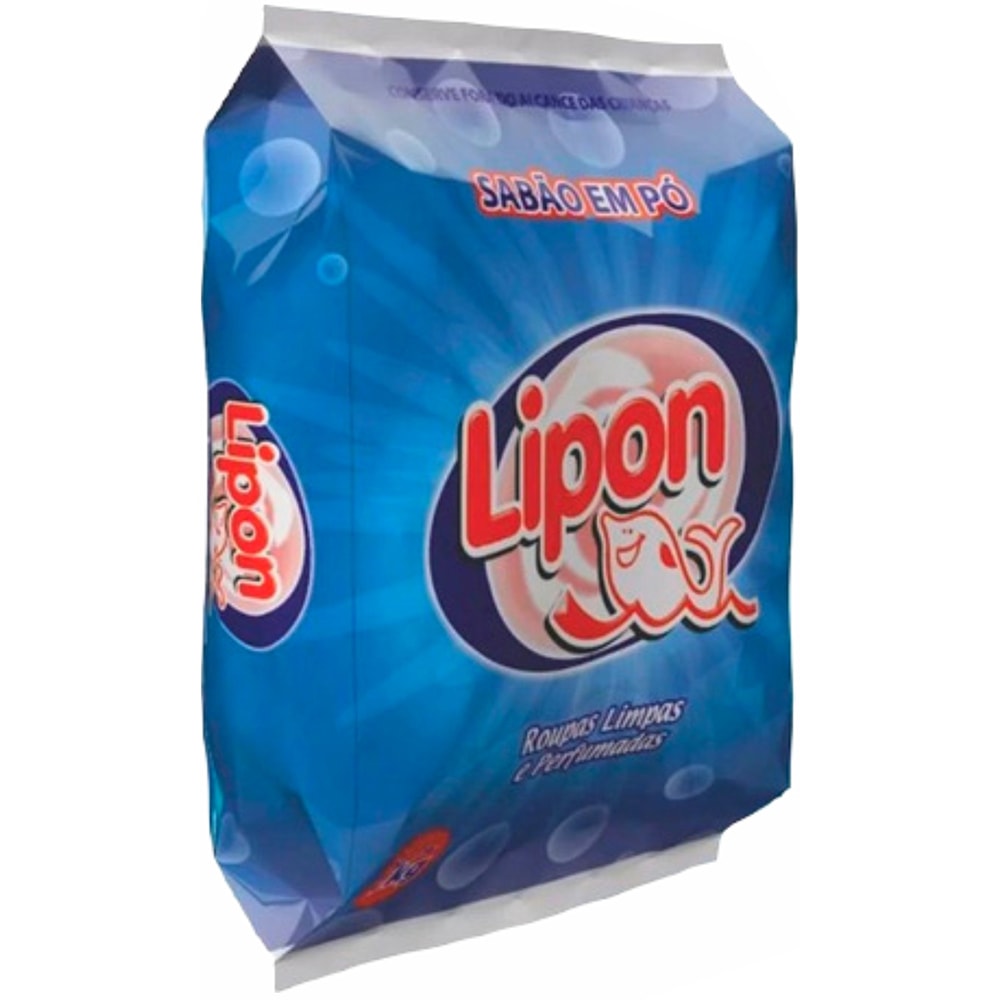 Sabão em Pó Lipon Azul Sachê 1Kg - Destro