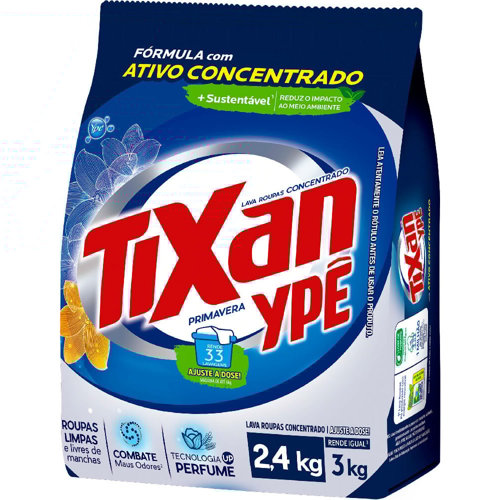 Sabão em Pó Tixan Ypê Primavera 2,4kg - Destro