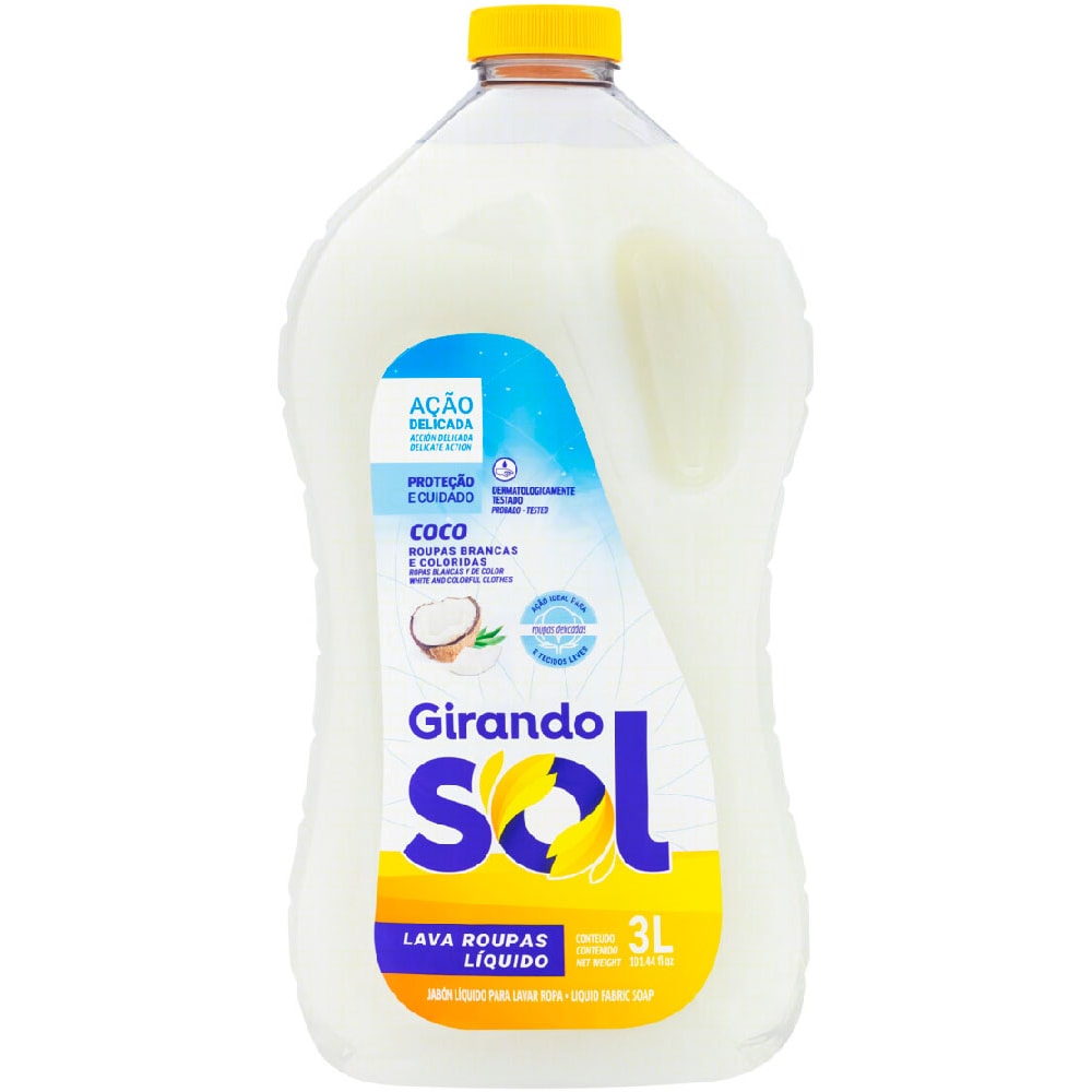Sabão Líquido Girando Sol Coco 3L - Destro