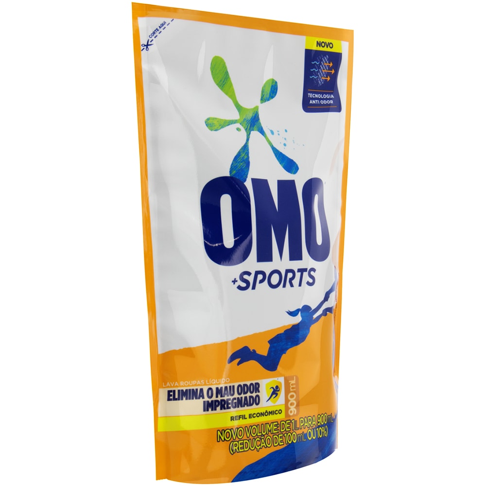 Sabão Líquido OMO Sport 900ml - Destro