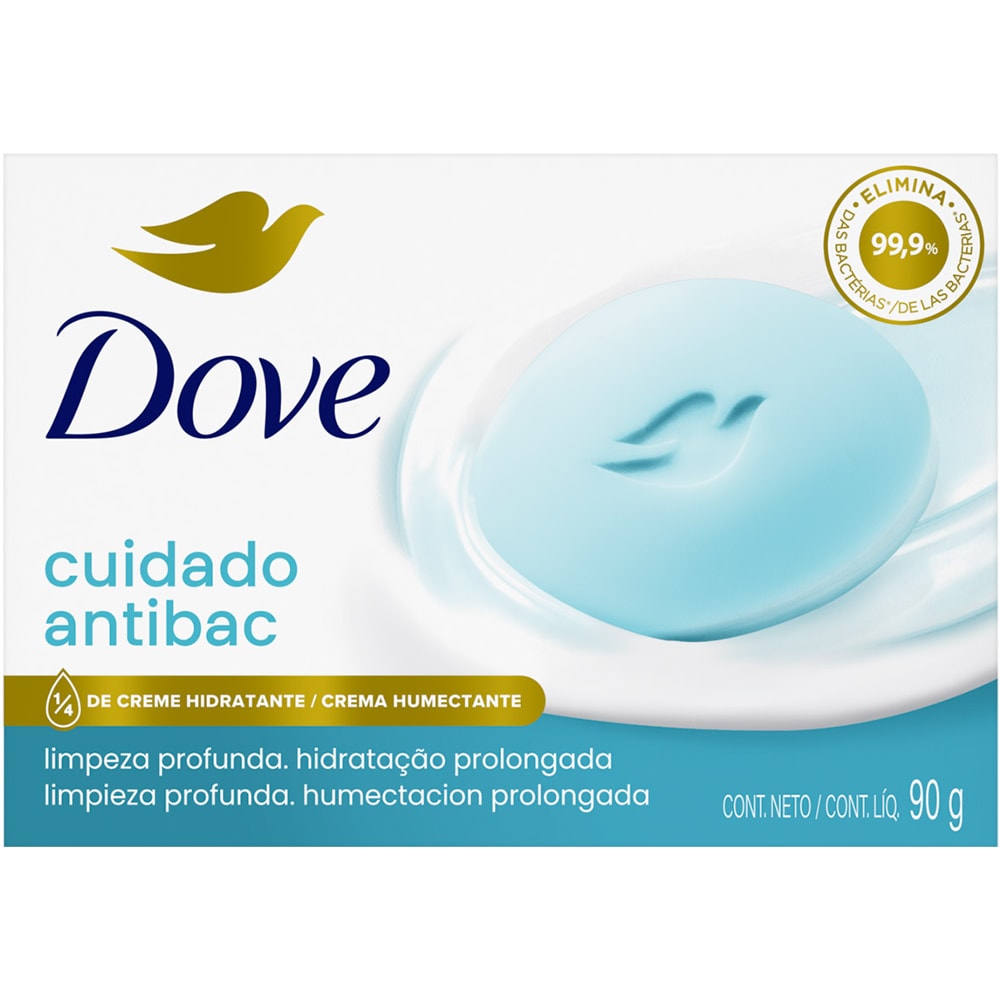 Sabonete Dove em Barra Cuida e Protege Antibacteriano 90g - Destro