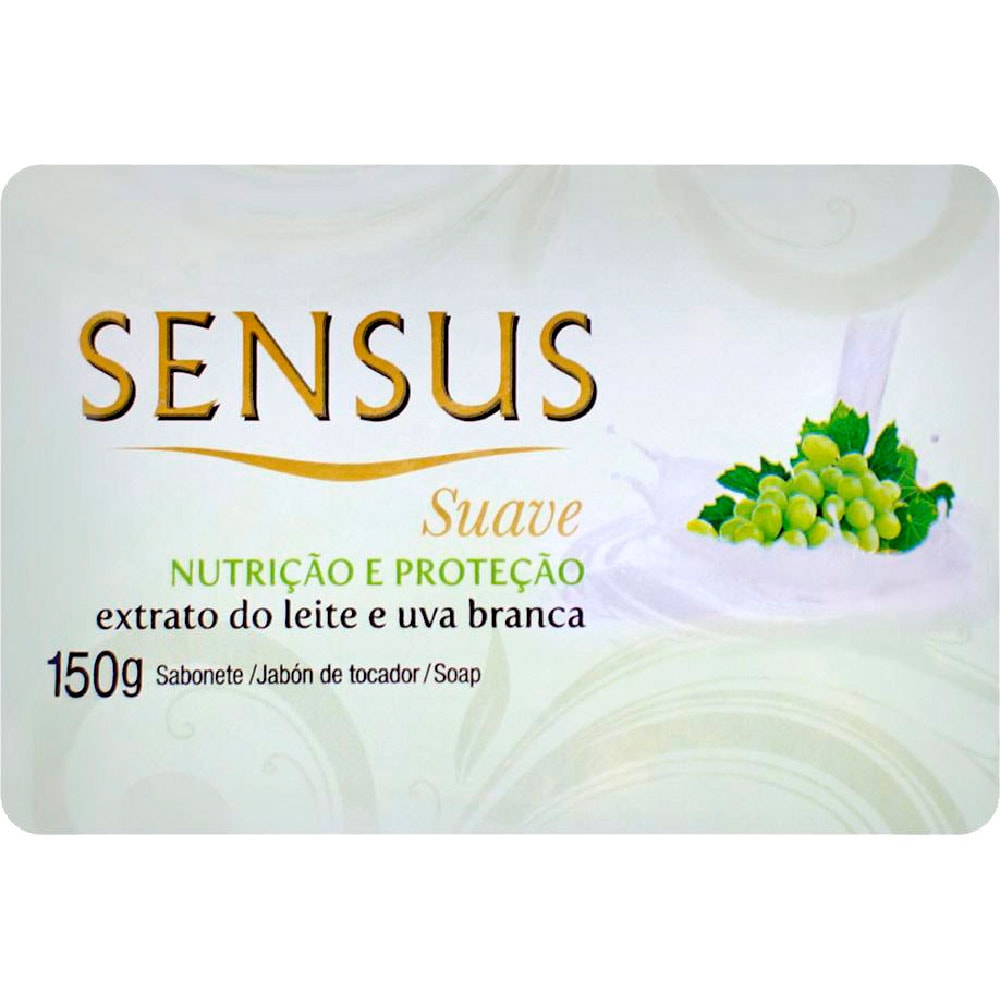 Sabonete Sensus em Barra Extrato do Leite e Uva Branca 150g - Destro