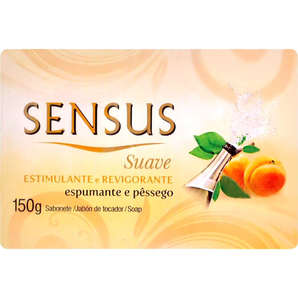Sabonete Sensus Suave Barra Espumante e Pêssego 150g - Destro