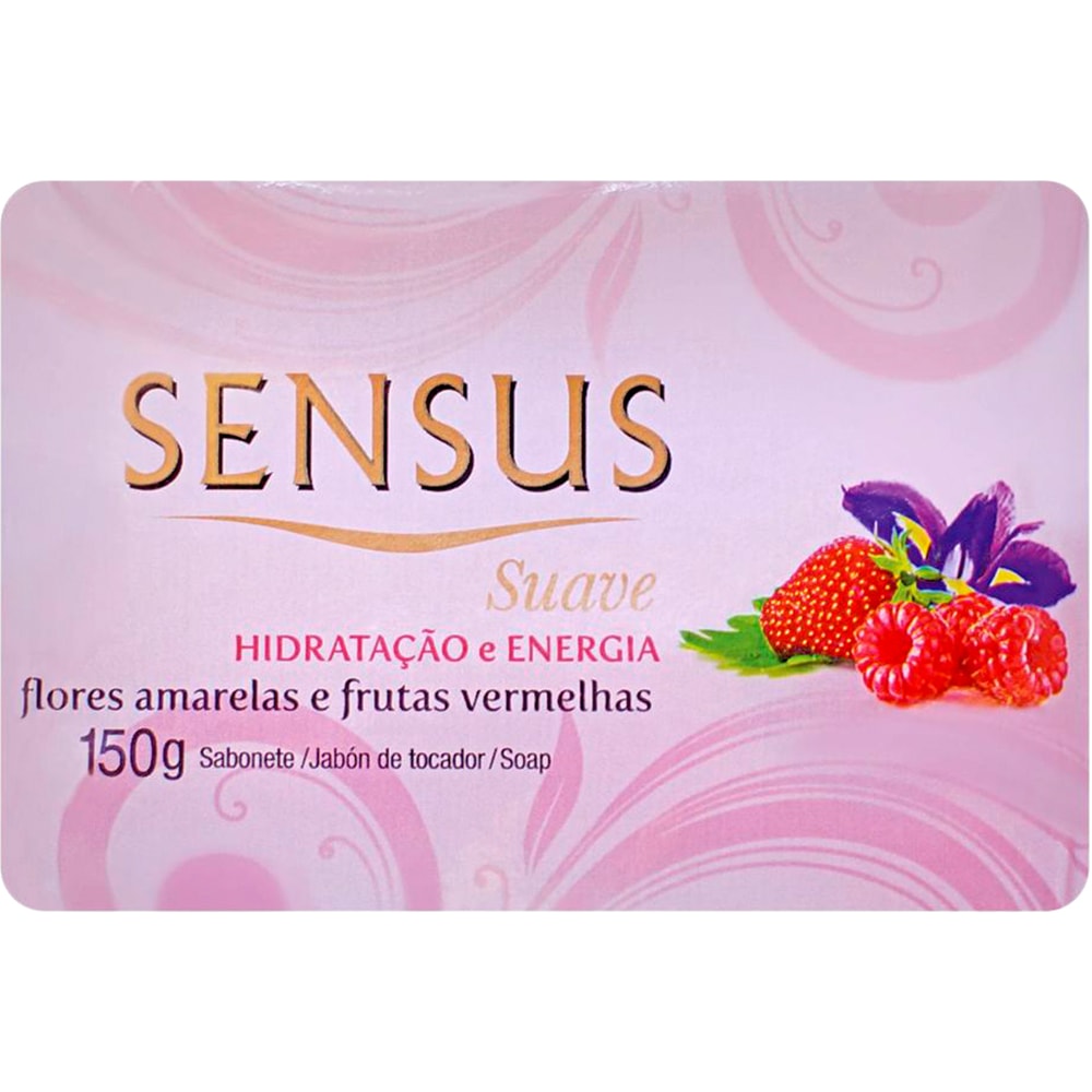 Sabonete Sensus Suave Barra Flores Amrelas e Frutas Vermelhas 150g - Destro