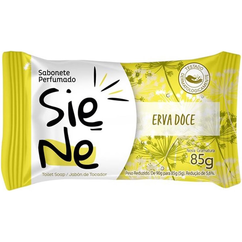 Sabonete Siene Em Barra Erva Doce Perfumado 85g - Destro
