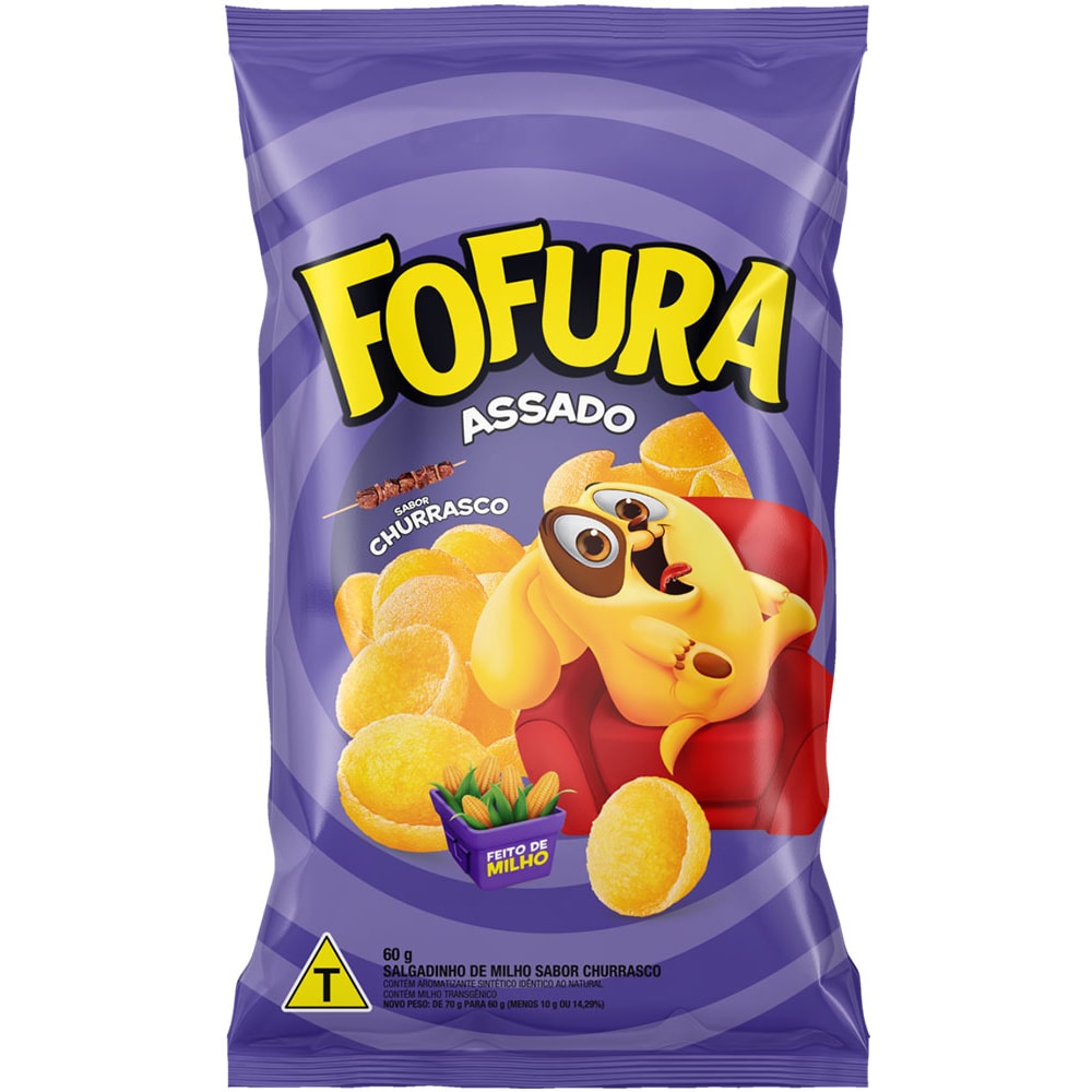 Salgadinho Fofura Sabor Churrasco 60g - Destro