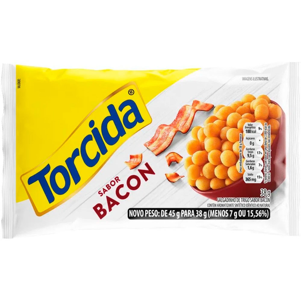 Salgadinho Torcida Bacon 38g - Destro