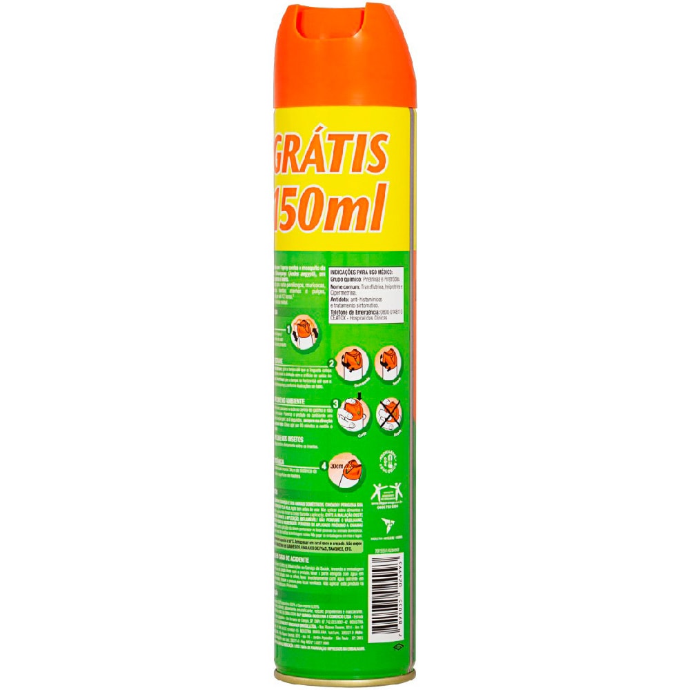 SBP Multi Inseticida Aerosol Eucalipto 450ml Grátis 150ml - Destro
