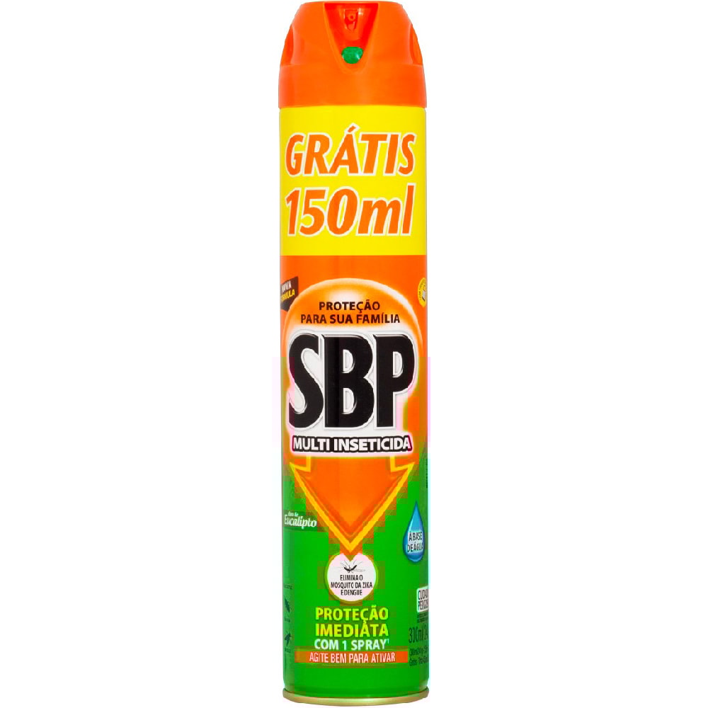 SBP Multi Inseticida Aerosol Eucalipto 450ml Grátis 150ml - Destro