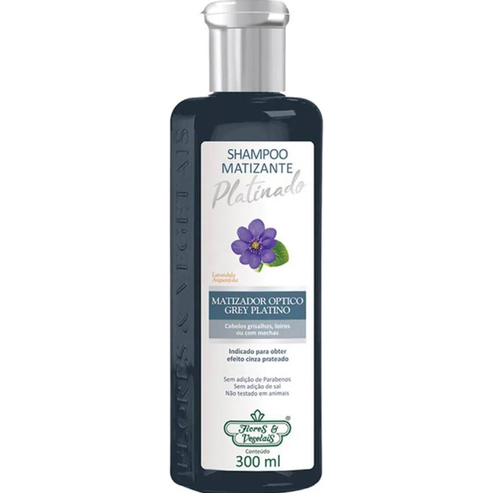 Shampoo Flores & Vegetais Matizante Platinado 310ml - Destro