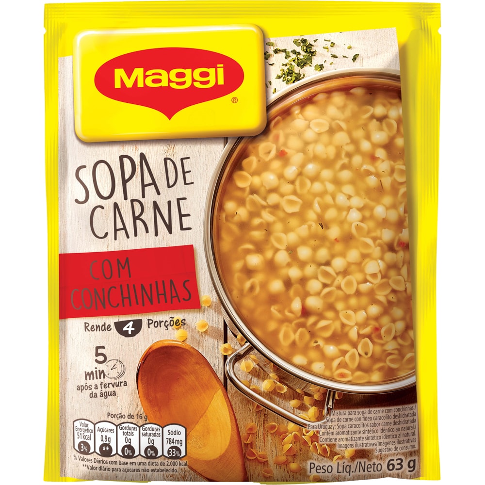 Sopa Maggi Carne com Conchinha 63g - Destro