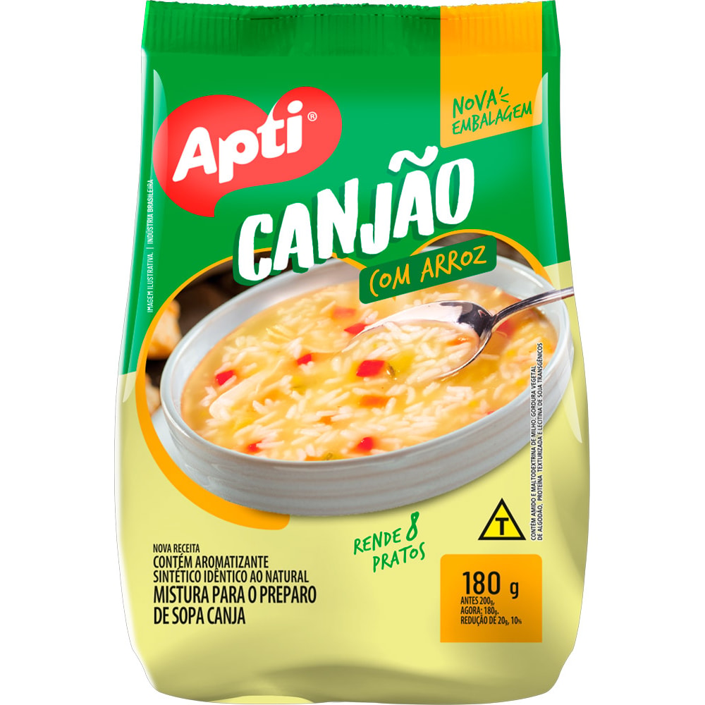 Sopão Apti Canjão Com Arroz 180g - Destro