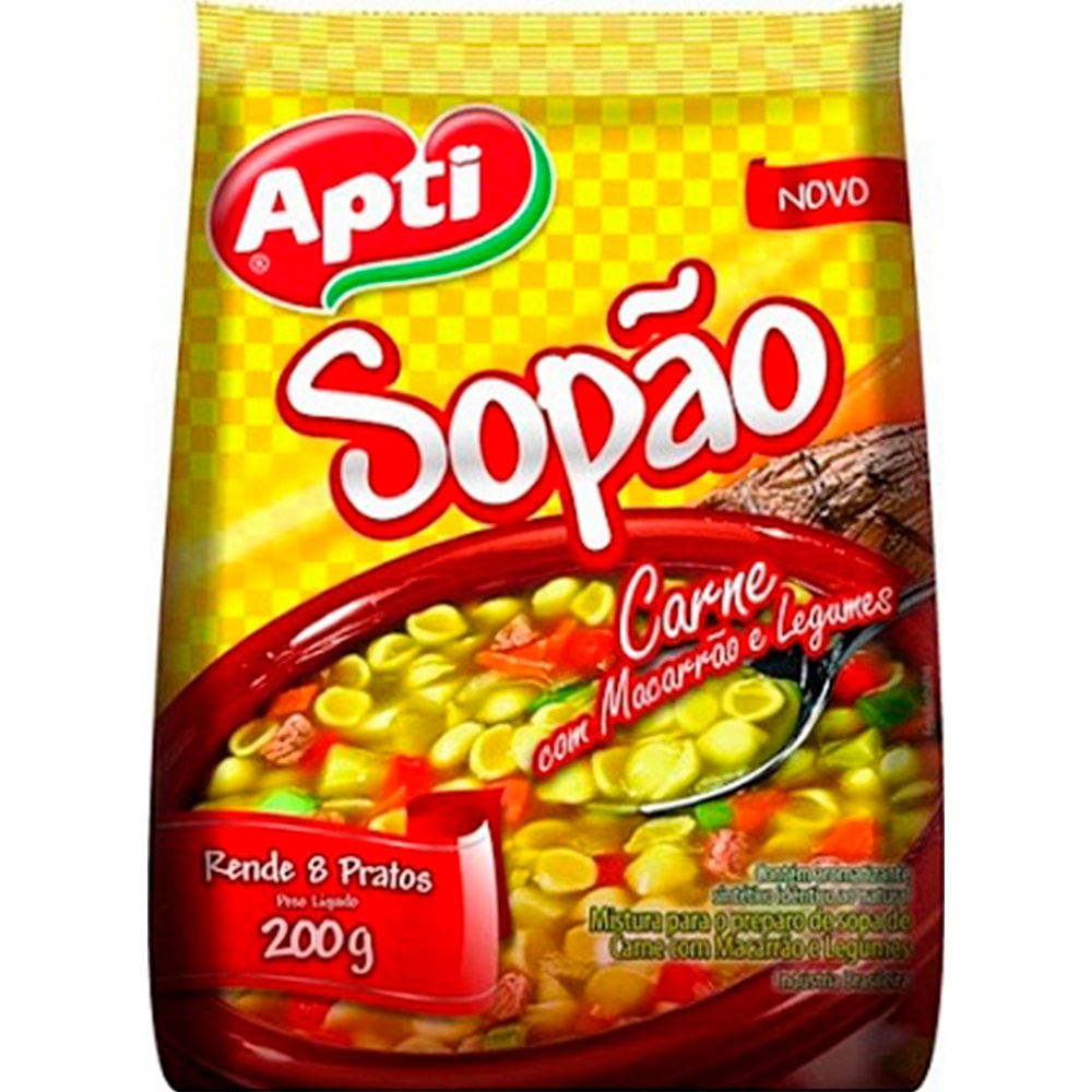 Sopão Apti Carne, Macarrão e Legumes 200g - Destro