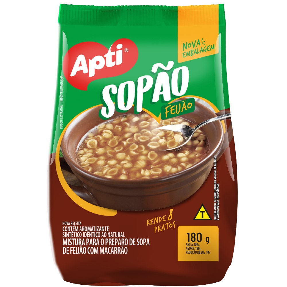 Sopão Apti Feijão Com Macarrão 180g - Destro