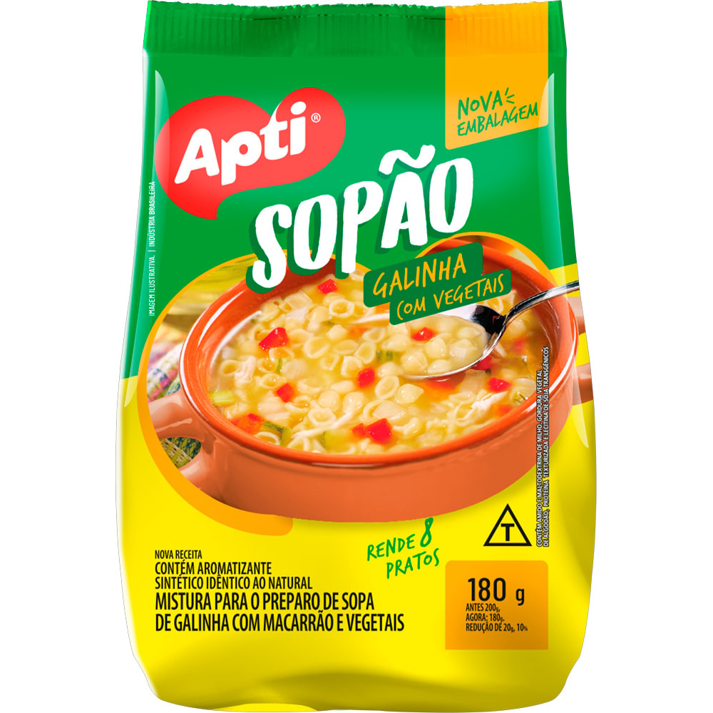 Sopão Apti Galinha Com Vegetais 180g - Destro