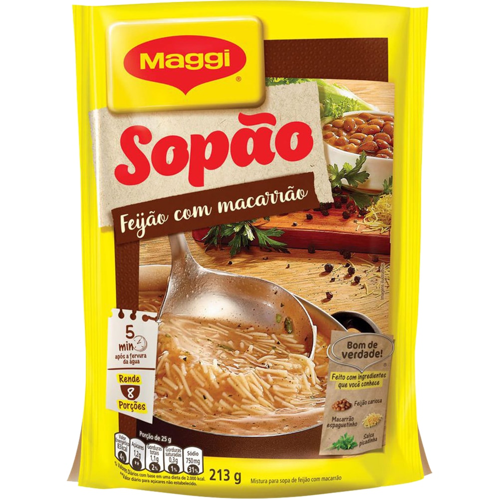 Sopão Feijão com Macarrão Maggi 213g - Destro