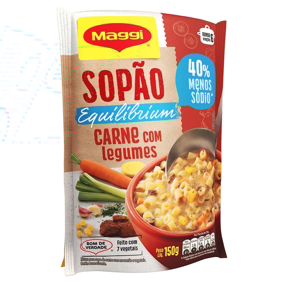 Sopão Maggi Carne Menos Sódio 150g - Destro