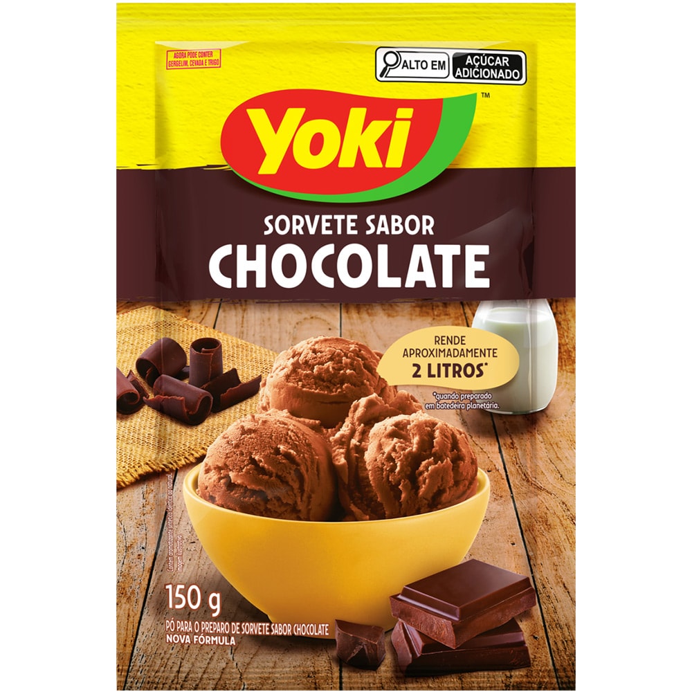 Sorvete em Pó Sabor Chocolate Yoki 150g - Destro