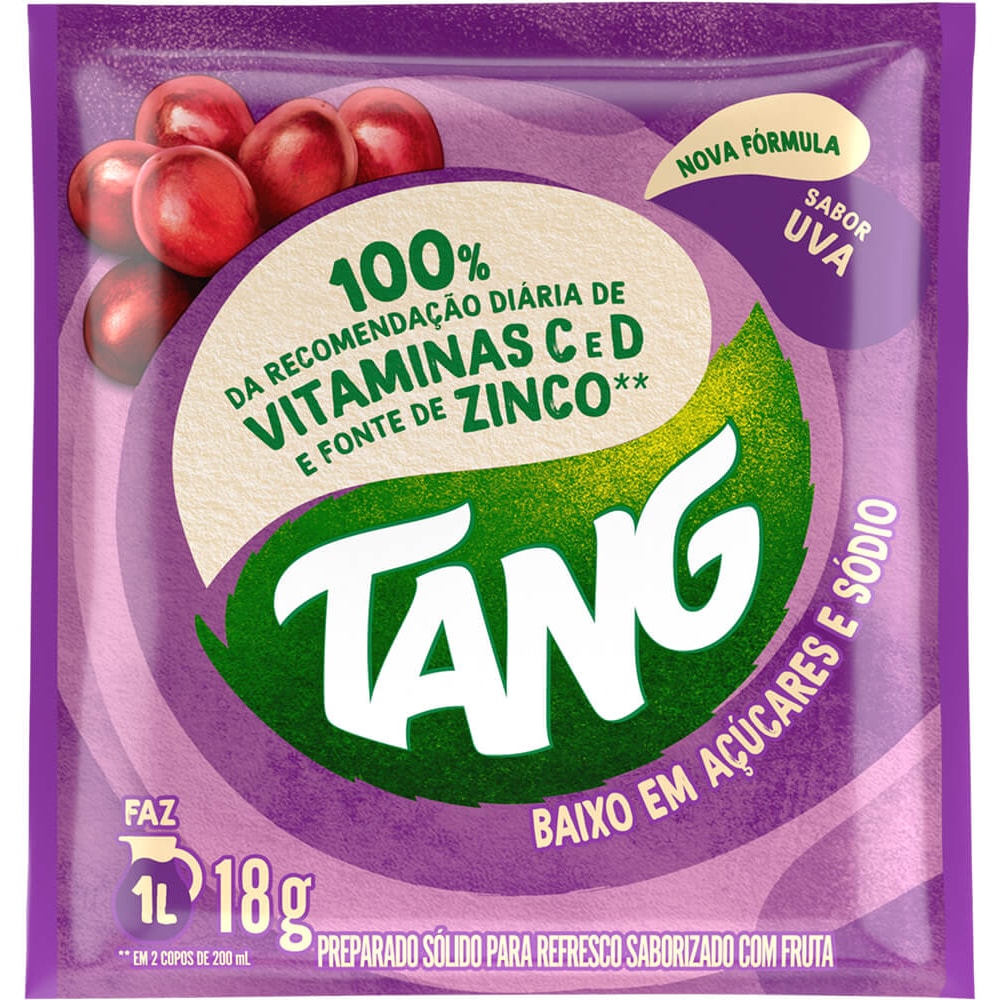 Suco Em Pó Tang Sabor Uva 18g - Destro