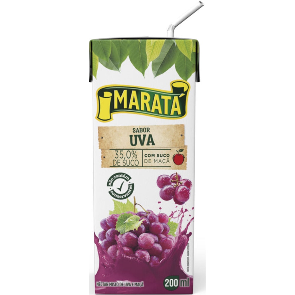 Suco Maratá Néctar Sabor Uva e Maçã 200ml - Destro
