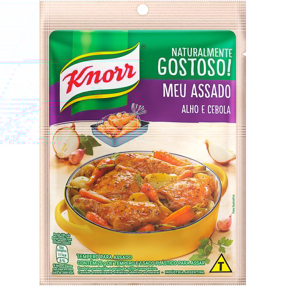 Tempero Meu Assado Knorr Alho e Cebola Sachet 25g - Destro