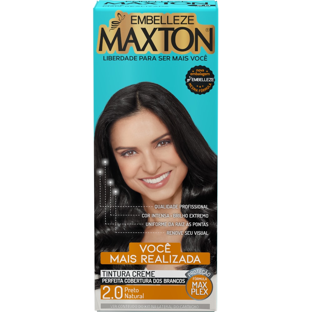 Tintura Maxton Kit Prático Preto Natural 2.0 - Destro