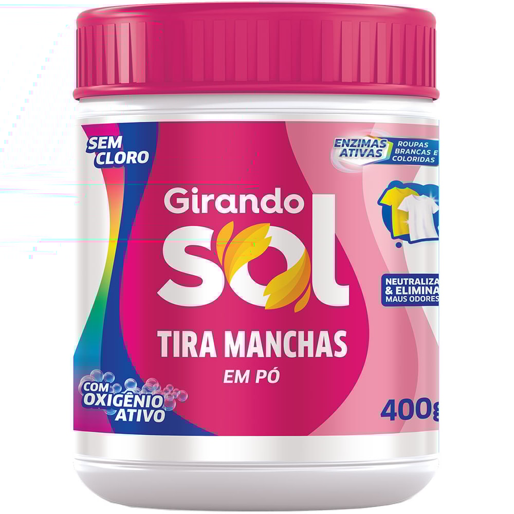 Tira Manchas Girando Sol Sem Cloro Pote 400g - Destro