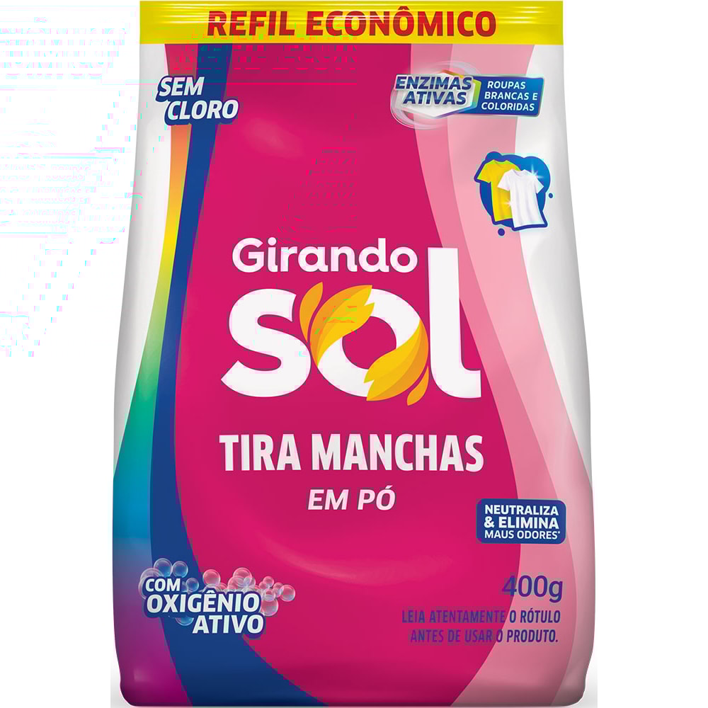 Tira Manchas Girando Sol Sem Cloro Sachet 400g - Destro