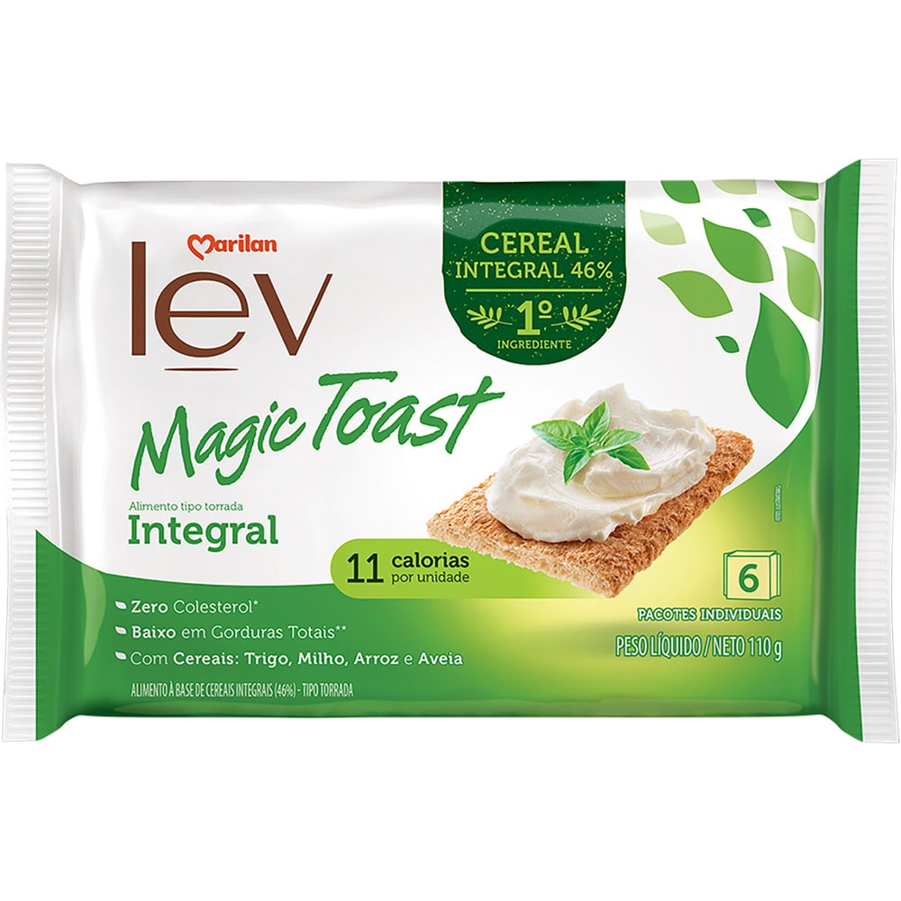 Torrada Lev Magic Toast Integral 110g - Destro