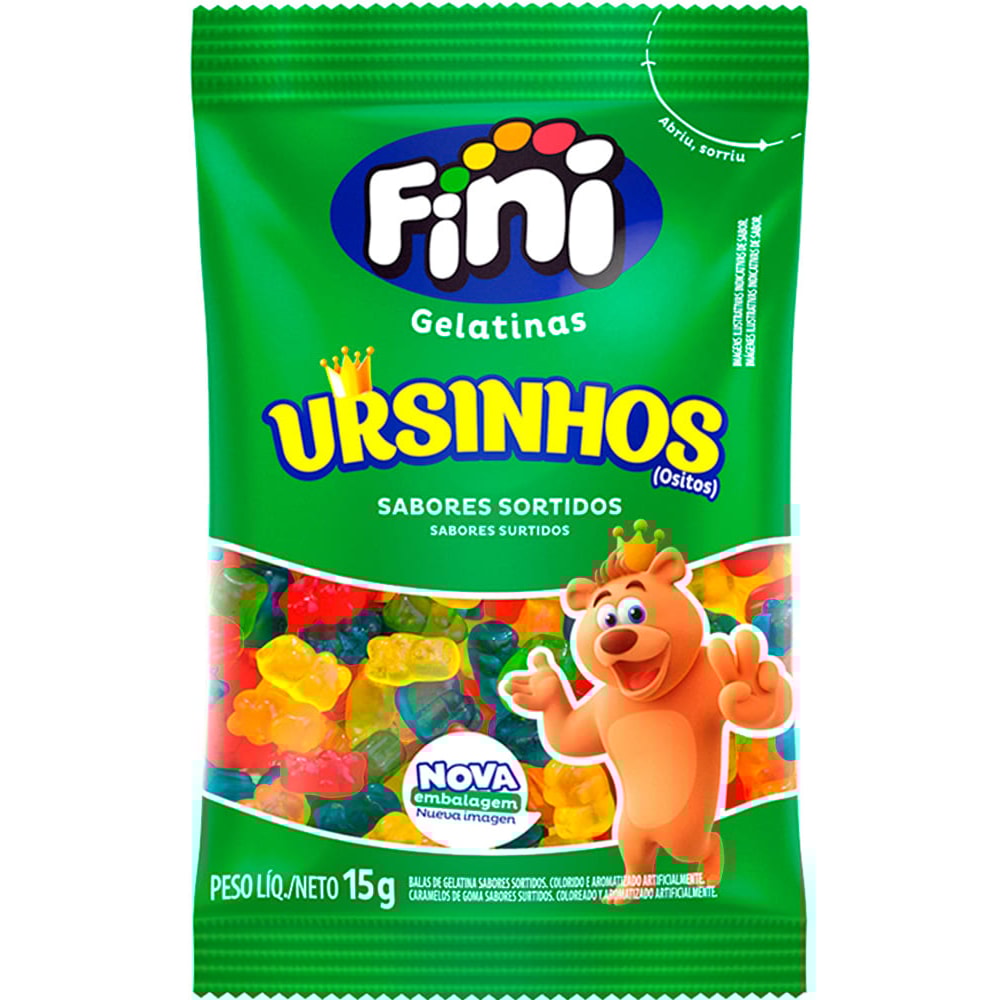 Ursinhos Fini Gelatina 15g - Destro